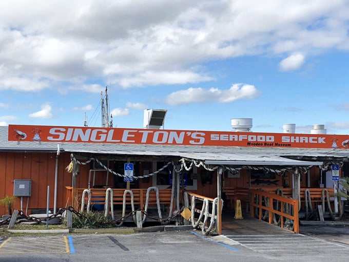 Nautical knick-knacks and fried shrimp baskets galore! Singleton's is where seafood meets nostalgia, with a dash of datil pepper sauce.