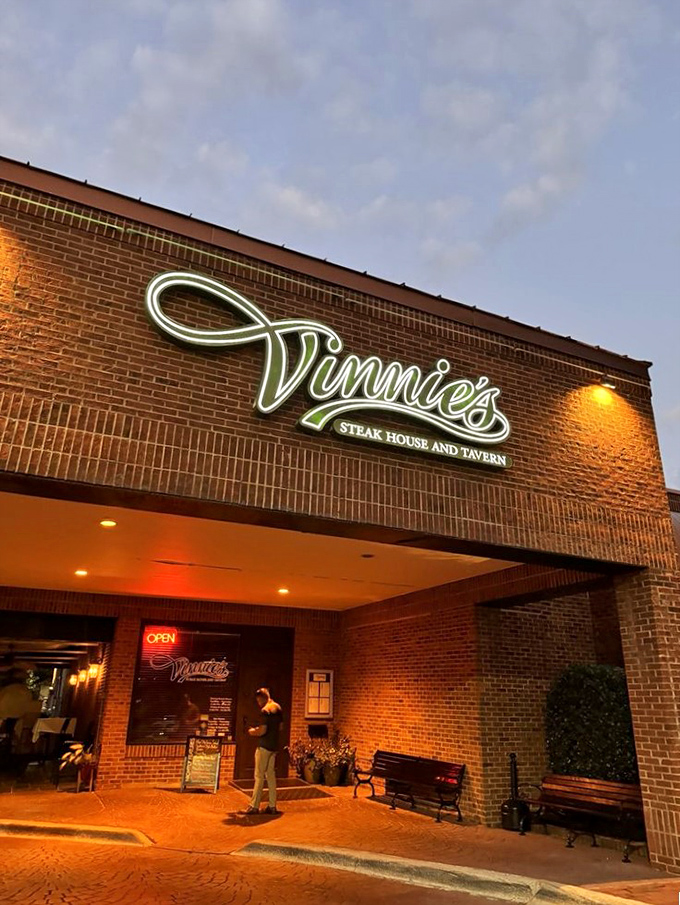 Vinnie's by night: Where steaks sizzle and conversations flow. It's the kind of place that makes you want to linger over that last bite.