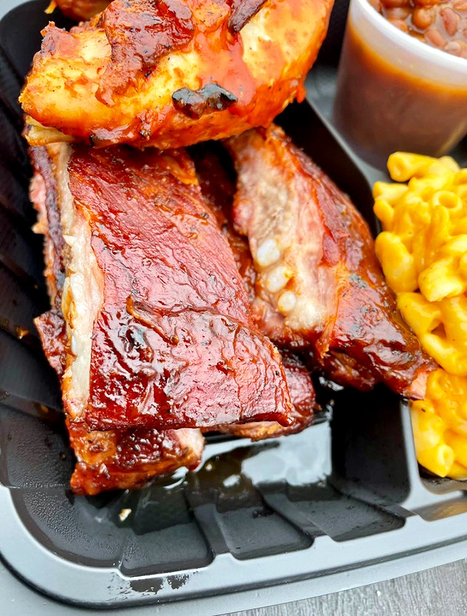 Holy smoke! These ribs look so tender, they might just fall off the bone if you stare at them too long.