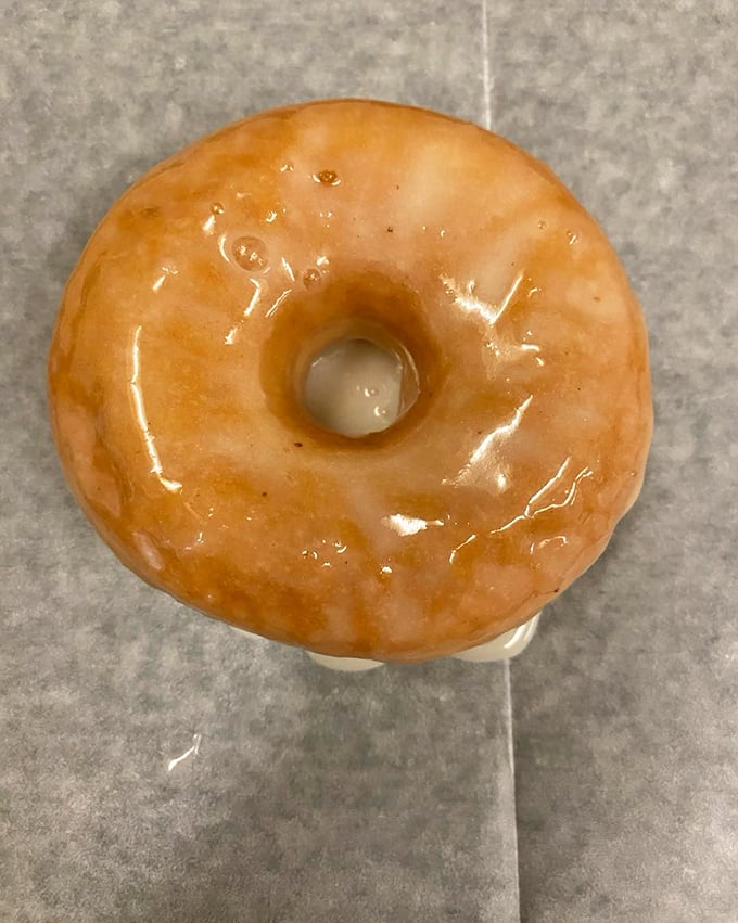 Meet the heavyweight champion of breakfast: the glazed donut. This golden ring of perfection could make even Homer Simpson weep with joy. It's not just a donut; it's a halo you can eat.