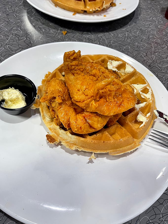 Chicken and waffles: The breakfast combo that proves opposites attract. It's the Romeo and Juliet of the culinary world, minus the tragedy.