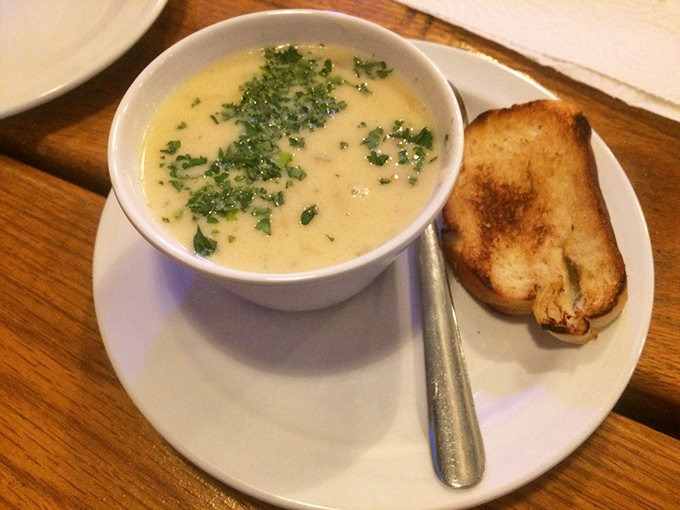 "Ahoy, chowder lovers! This creamy bowl of comfort is like a warm hug from the sea. Paired with crusty bread, it's a match made in Neptune's kitchen."