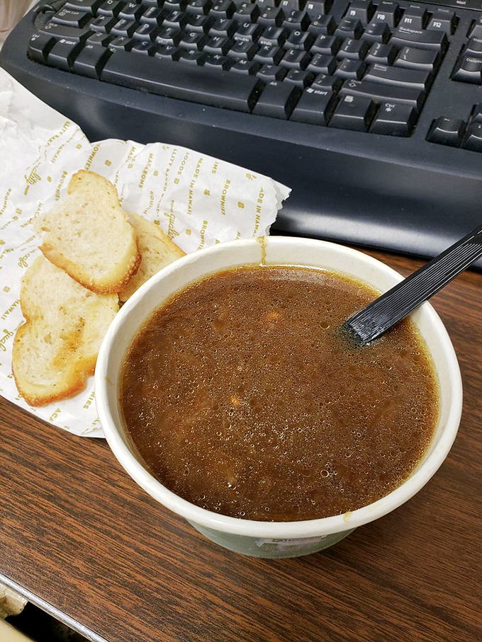 Who says you can't take paradise with you? This to-go French onion soup is the perfect companion for your impromptu beach picnic or Netflix marathon.