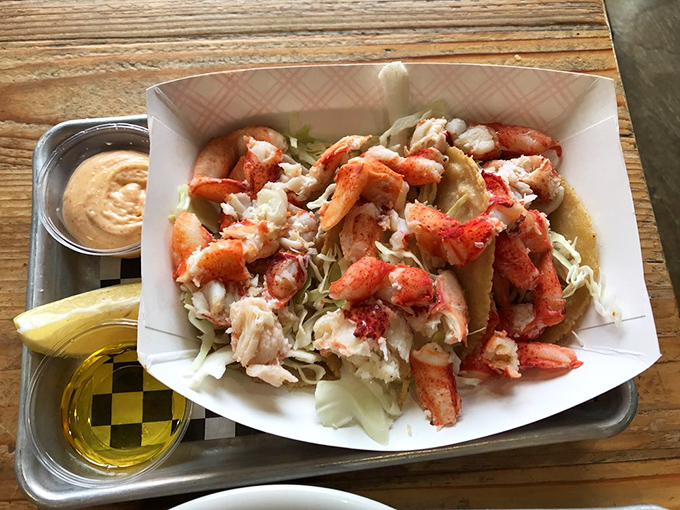 Taco 'bout a flavor explosion! These lobster tacos are like a fiesta in your mouth, with each bite a tiny celebration of the sea.