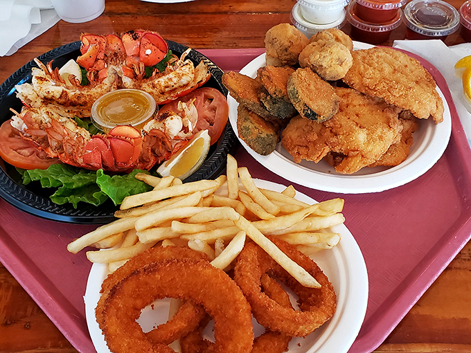 Behold, the star of the show! This lobster tail is so fresh, you'd swear it just hopped out of the ocean and onto your plate. Butter at the ready!