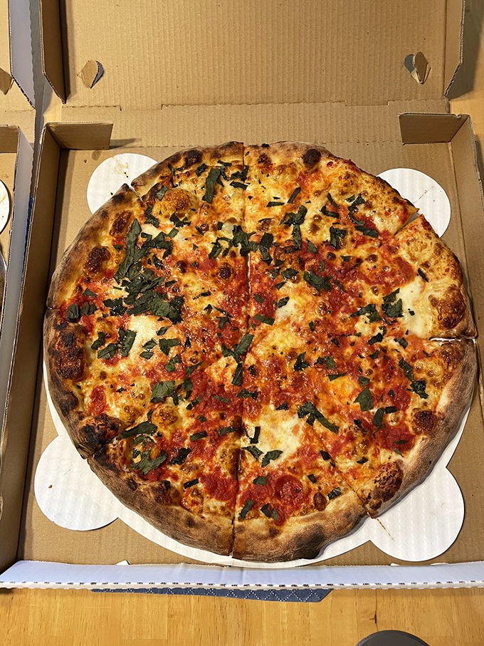 Behold the Margherita, the Mona Lisa of pizzas! Simple, elegant, and mysteriously captivating &ndash; Leonardo da Vinci would've traded his paintbrush for a slice.