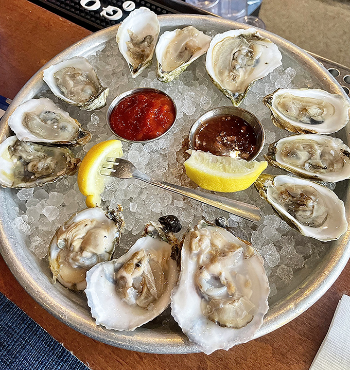 These oysters are so fresh, they might just start singing "Under the Sea" right on your plate. Don't forget the mignonette &ndash; it's the perfect dance partner.