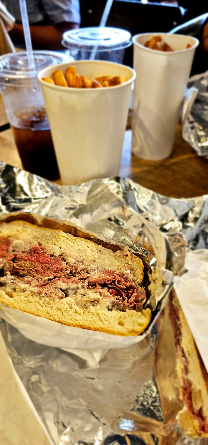 Sandwich perfection, meet your new best friend: golden fries. It's a match made in comfort food heaven that'll have you saying, "Diet? What diet?"