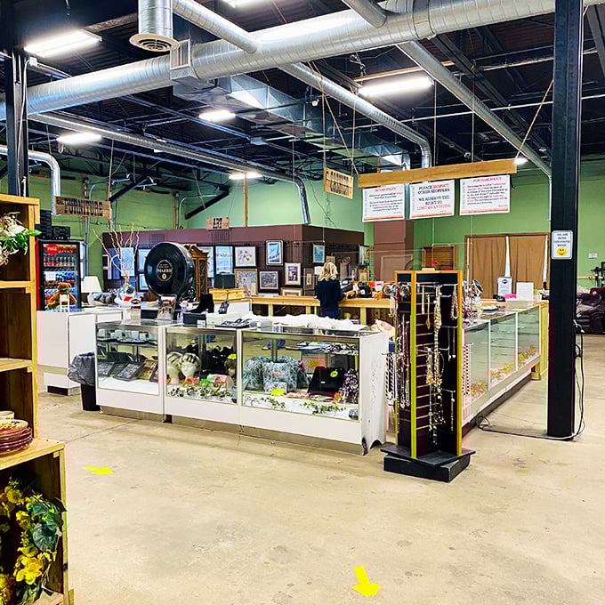 Treasure hunters, unite! This jewelry counter is where bling meets bargain. You might just find your next conversation starter nestled among the sparkly bits.