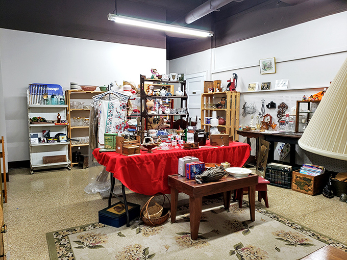 A cornucopia of curiosities! From kitschy knick-knacks to potential Antiques Roadshow stars, this table's got it all.