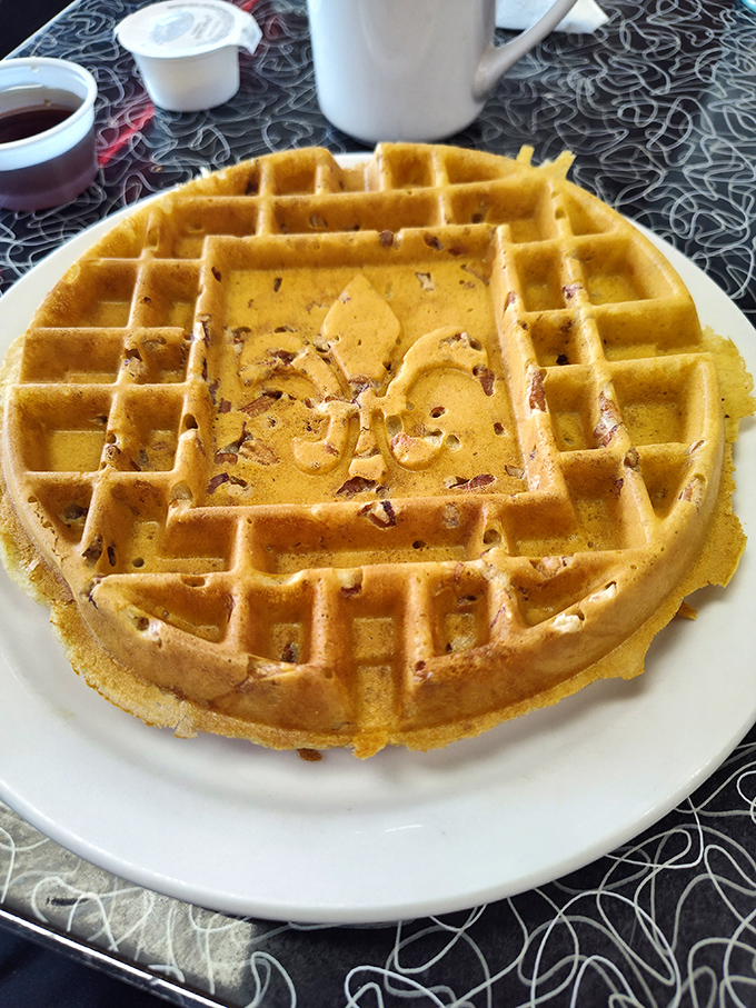 Golden, crispy, and ready for its close-up. This waffle is so photogenic, it could have its own Instagram account.