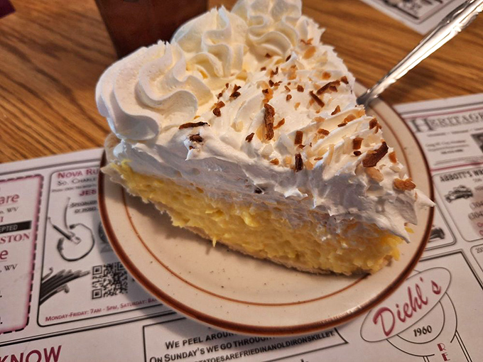 Coconut cream dreams! This slice of heaven might just make you believe in love at first bite.
