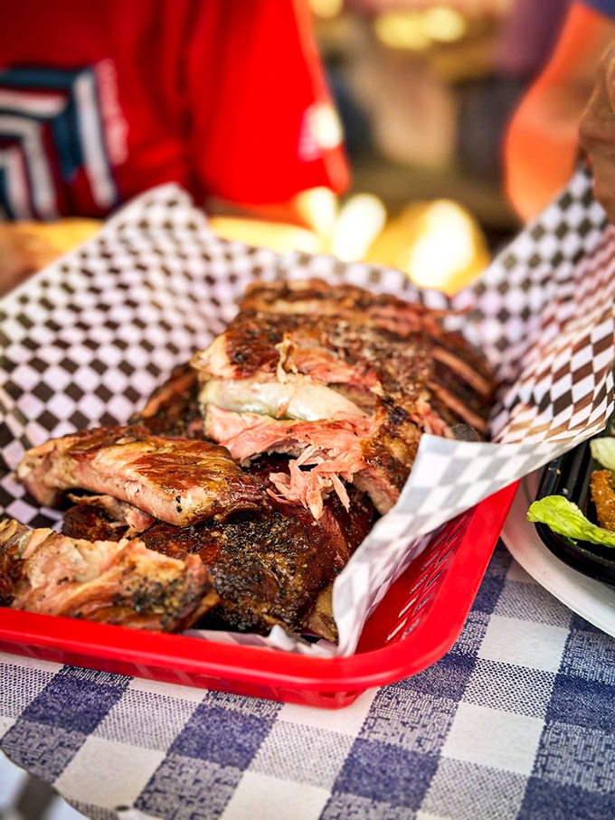 Holy smoke rings, Batman! These ribs aren't just fall-off-the-bone tender, they're practically levitating with flavor.