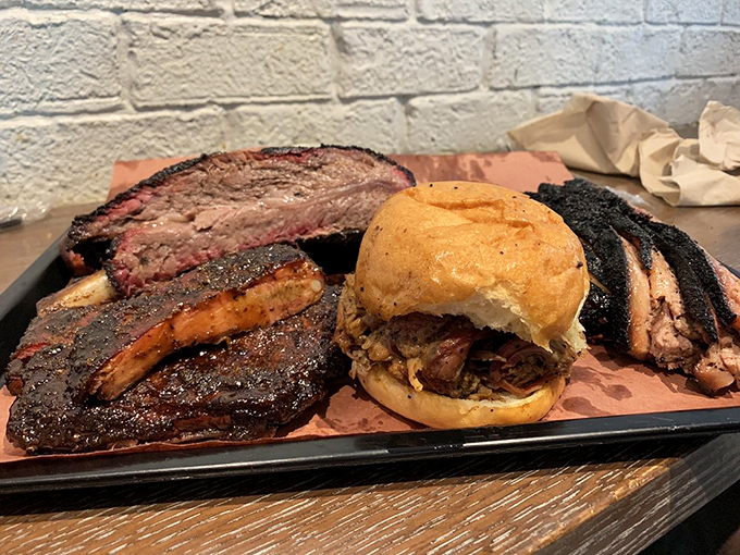 Meat Lover's Dream: A smorgasbord of smoked meats that promises to conquer the mightiest of appetites. Who’s ready for round two?