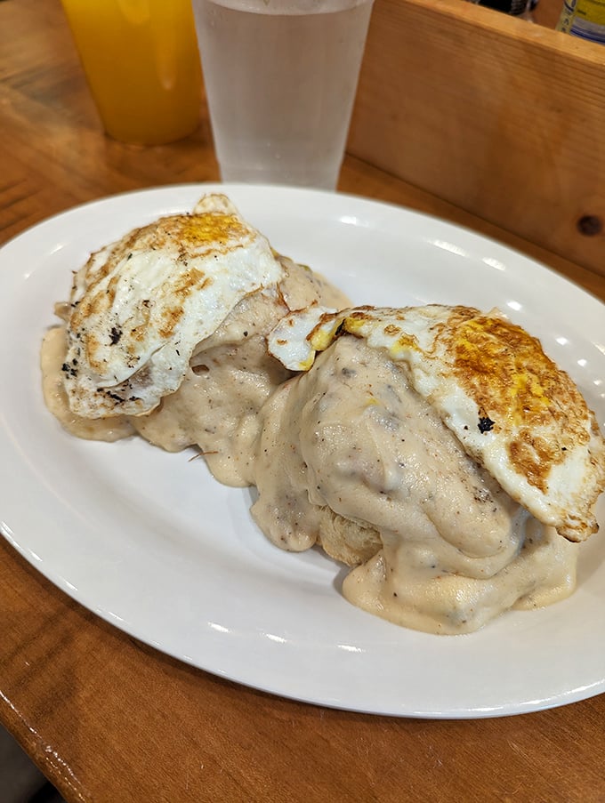 Gravy so good, you'll want to swim in it. These biscuits are the life rafts in a sea of creamy, savory bliss.