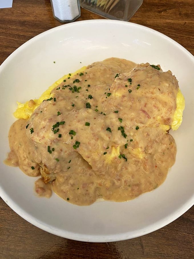 Biscuits and gravy so good, it'll make you question everything you thought you knew about breakfast. Resistance is futile.