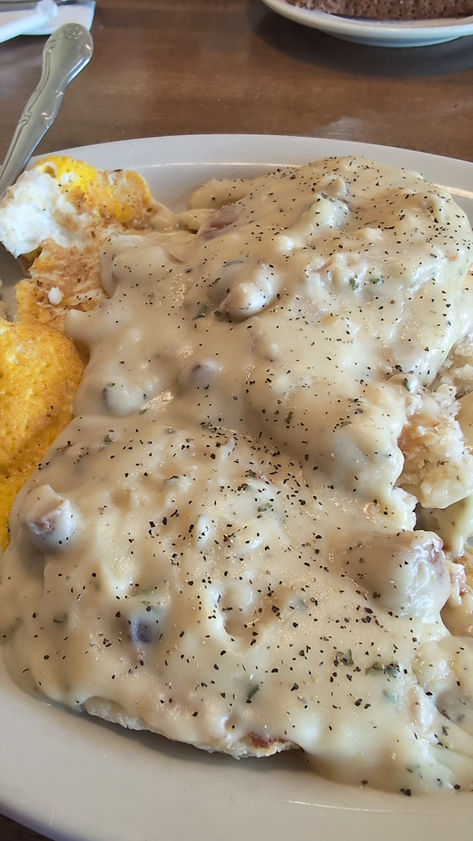 Gravy so good, you'll want to swim in it! These biscuits and gravy are the breakfast equivalent of a warm hug from grandma.