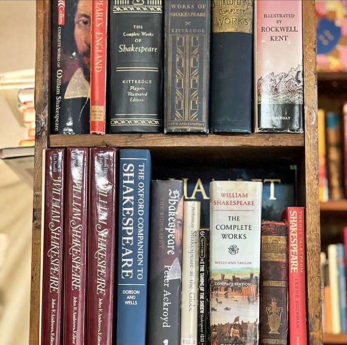 To read, or not to read? That's never a question here! Shakespeare's complete works stand ready to transport you to worlds of love, tragedy, and "much ado about everything."