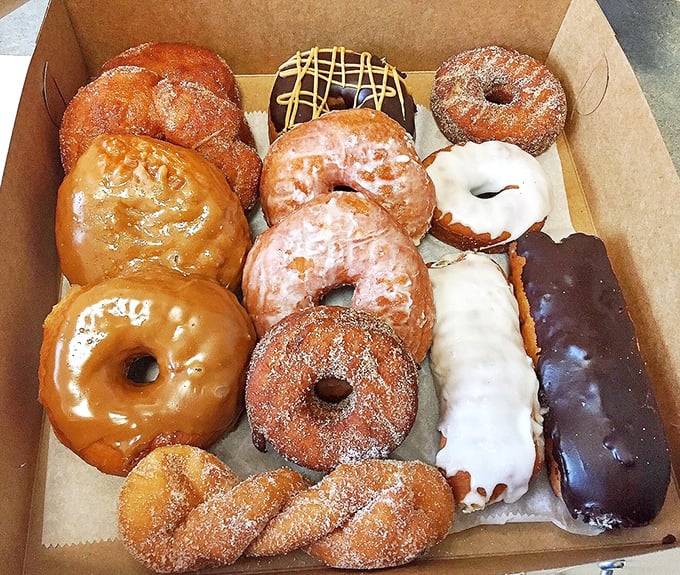The breakfast of champions... or anyone with a pulse. This box of assorted donuts is a sugar-coated ticket to bliss.