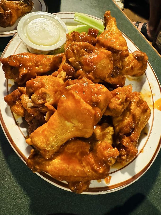 These wings aren't just buffalo, they're bison-sized flavor bombs that'll make your mouth do a happy dance.