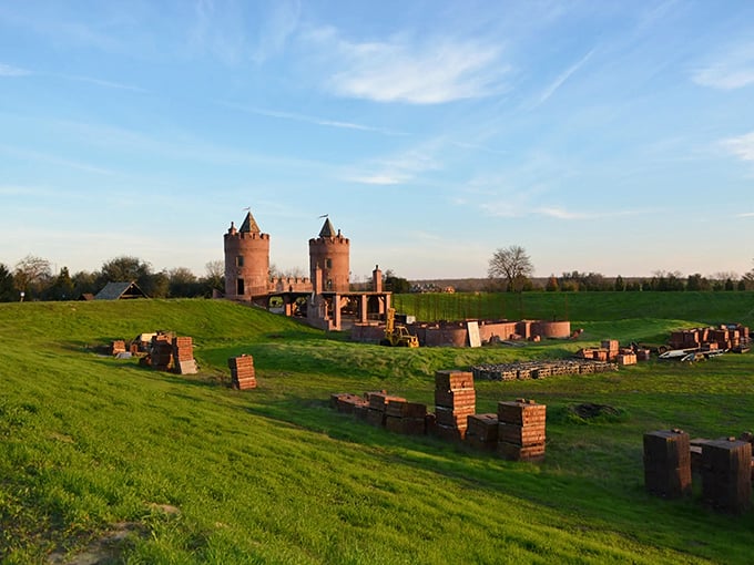 From turrets to tractors: Castle Noz's grounds are a delightful mash-up of medieval fantasy and American farmland. Jousting, anyone?