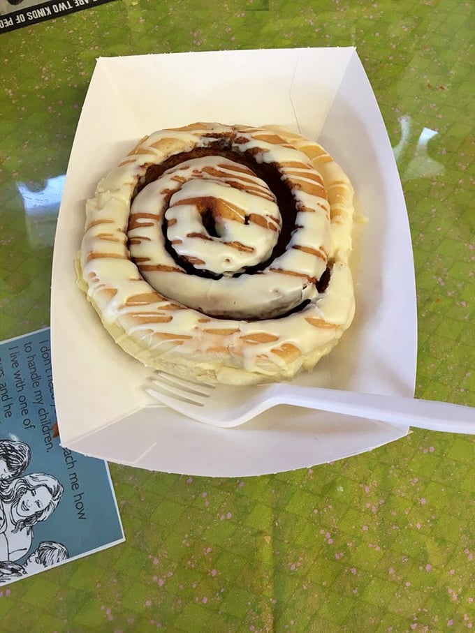 Behold, the cinnamon roll of your dreams! This swirly masterpiece is so photogenic, it could break Instagram.