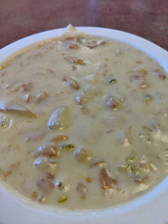 Behold, the holy grail of comfort food! This clam chowder looks creamier than a rom-com ending and twice as satisfying.