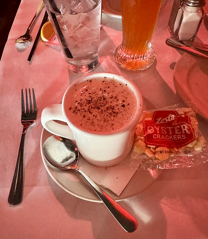 Ahoy, chowder lovers! This creamy bowl of clam-packed goodness is like a warm, comforting hug for your stomach.