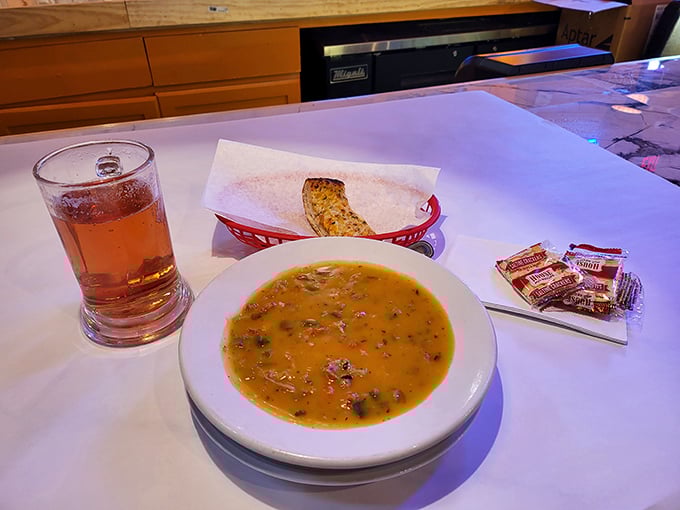 This isn't just clam chowder, it's a bowl of coastal comfort. Creamy, dreamy, and packed with more treasures than a pirate's chest.