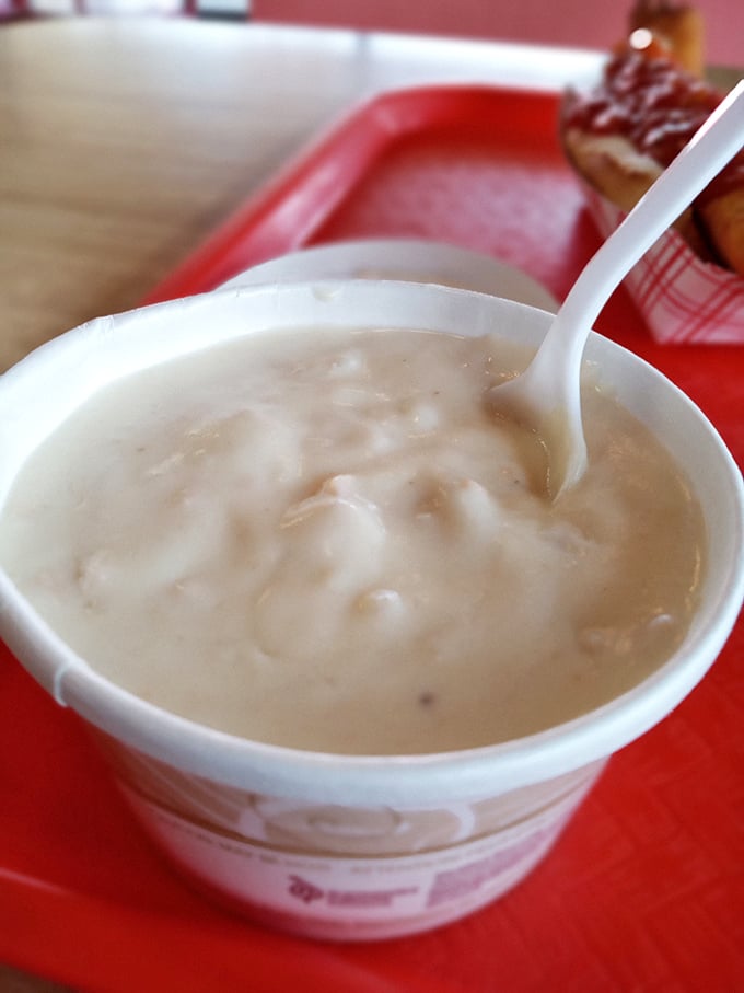 Creamy, dreamy, and oh so steamy! This clam chowder looks like it could warm the coldest of New York winters.