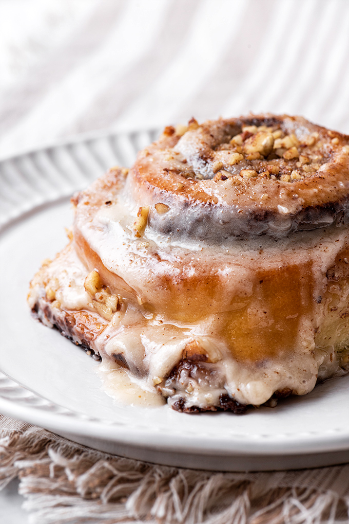 Meet the Rolls Royce of cinnamon rolls! This gooey masterpiece is so indulgent, it should come with its own warning label.