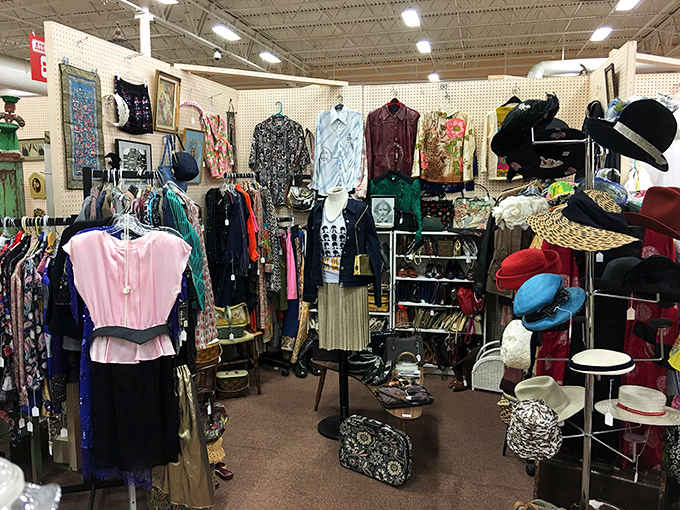 From flapper chic to disco fever, this clothing corner is a fashionista's dream and a costume party goldmine.