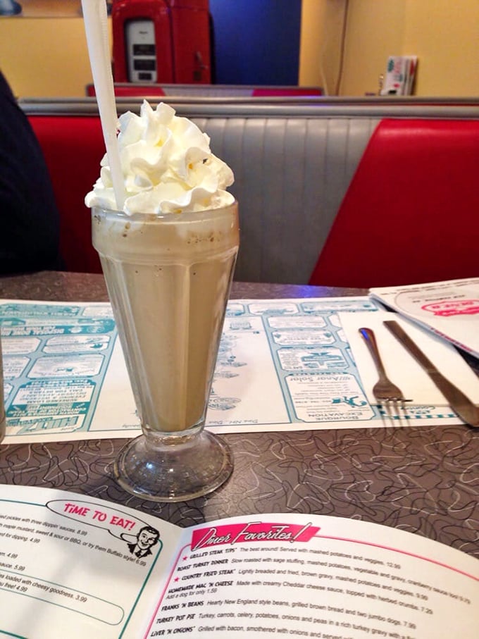 Behold, the king of all malts! This creamy concoction is so thick, your straw might need a gym membership.