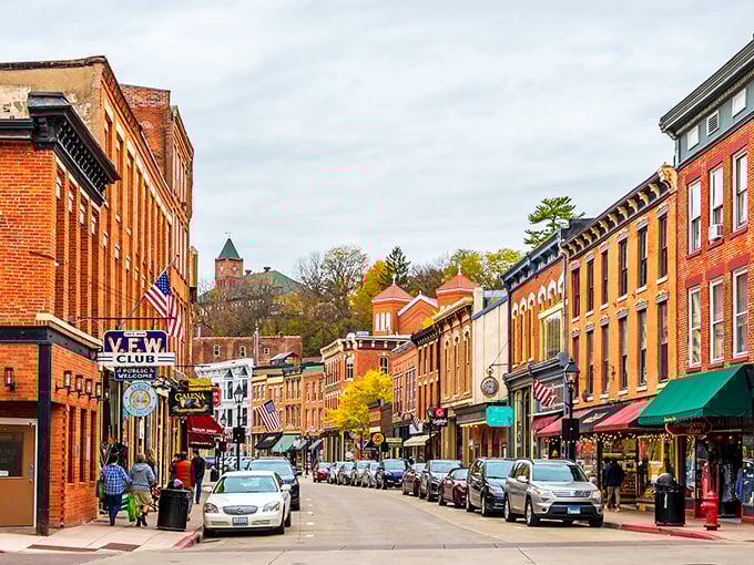 Fall in Galena: Where the foliage is as colorful as the town's history, and every shop seems to whisper, "Come in, we've got pumpkin spice everything!"
