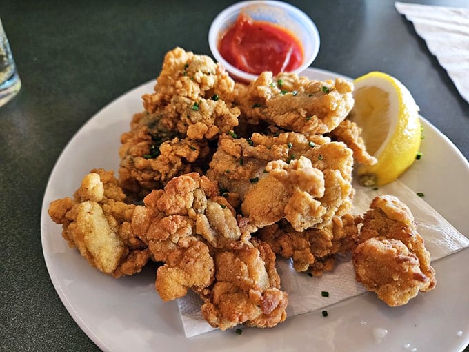 These golden-fried oysters are so crispy, they could give potato chips a run for their money in the crunch Olympics.