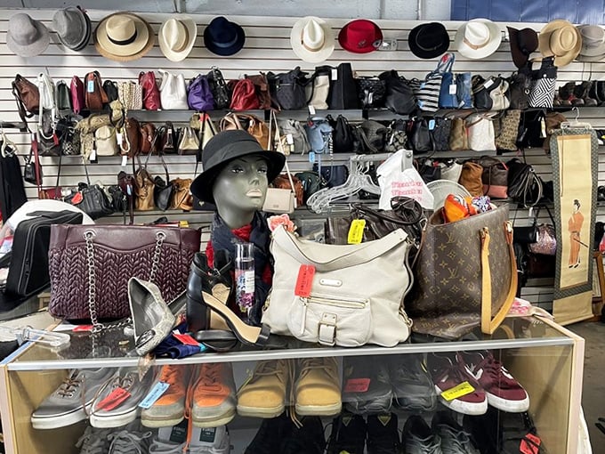 Hat heaven meets purse paradise. That Louis Vuitton bag might be your ticket to luxury living without the luxury price tag.