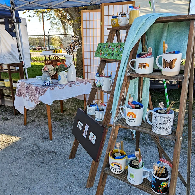 Sweet finds and mugs of possibility! These charming cups could be your next conversation starter or the perfect vessel for your morning joe.