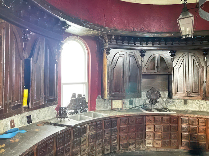 Talk about a royal renovation! This circular kitchen would make even King Arthur jealous. Pass the hot sauce, Merlin &ndash; we're having a Cajun feast tonight!