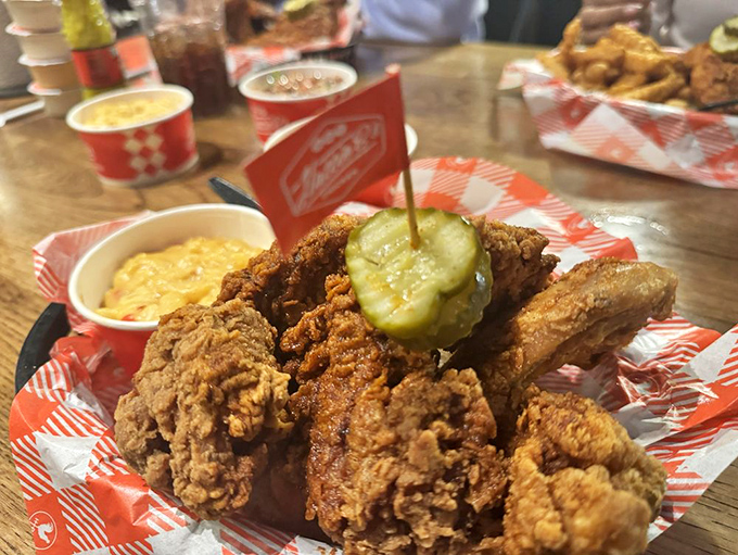 Jumbo wings that pack a punch! These crispy, golden-brown beauties are like the heavyweight champions of the chicken world.