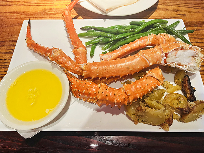 King Crab legs fit for Poseidon himself. These ocean treasures are so impressive, they could double as ski poles in the off-season.