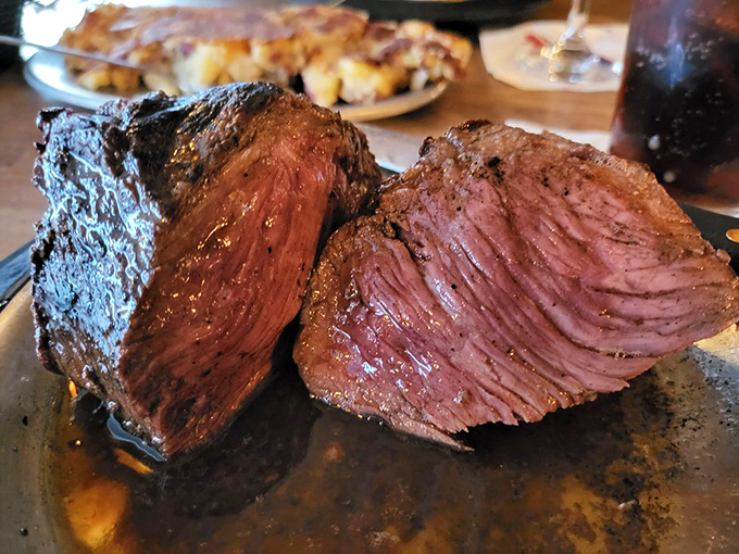 Holy cow! This isn't just a steak; it's a work of art. Lindey's Special Sirloin is so perfectly cooked, it could make a vegetarian weep.