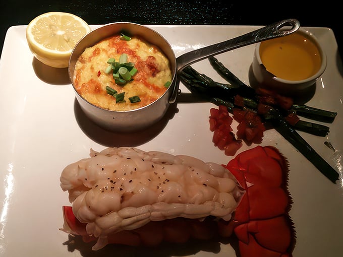 Talk about a tail of two cities! This lobster tail with grits is where New England meets the South in a delicious culinary tango.