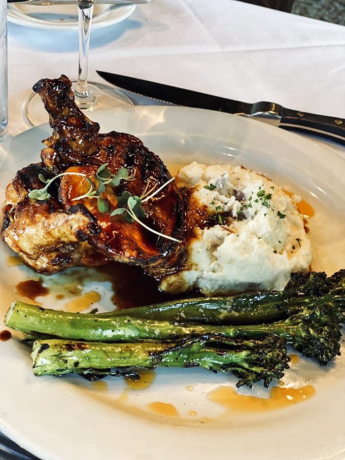 Perfectly roasted chicken nestled against those legendary mashed potatoes&mdash;a duo more harmonious than Simon and Garfunkel in their prime.