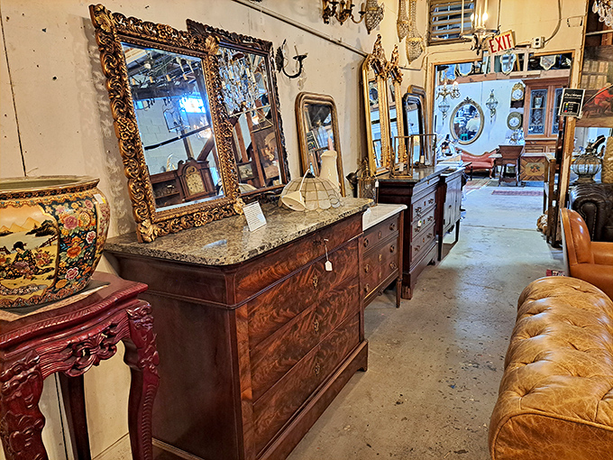 Mirror, mirror on the wall, who's the most antique of them all? This collection of ornate frames reflects centuries of style.