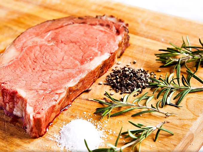 Behold, the prime rib! So perfectly cooked, it could make a vegetarian weep. It's not just a meal, it's a meaty masterpiece.