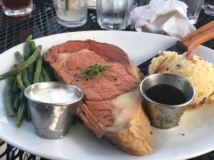 Behold, the king of the dinner table! This prime rib is so tender, it practically melts at the sight of your fork.