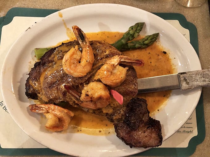 Surf meets turf in a flavor explosion! This prime rib and shrimp combo is like the Avengers of your plate – individually awesome, unstoppable together.