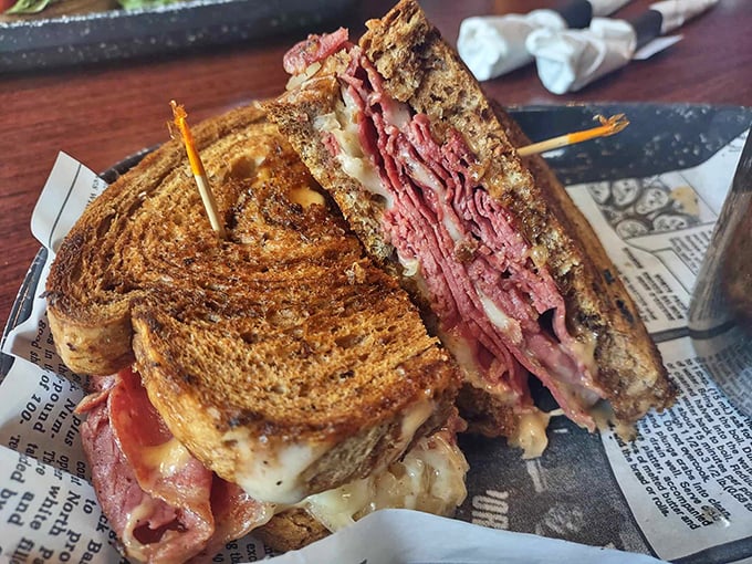 Behold the sandwich worth driving across state lines for&mdash;layers of corned beef stacked higher than your expectations ever could be.