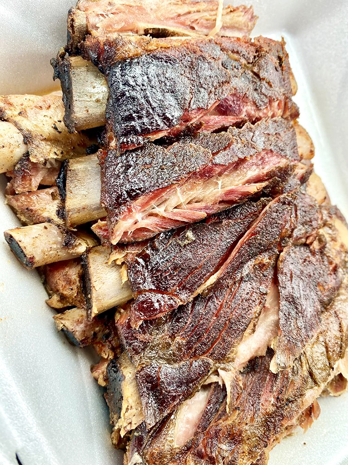 Behold the bark! These ribs showcase the perfect marriage of smoke, spice, and time &ndash; the holy trinity of barbecue.