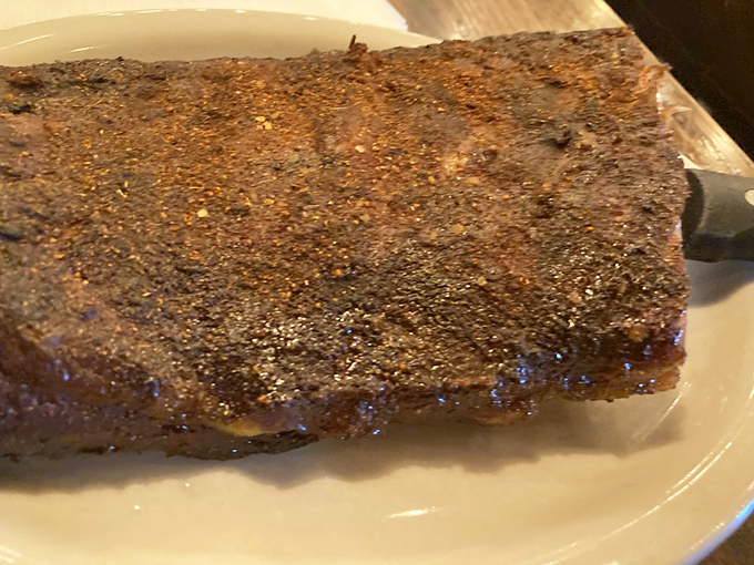 Holy smoke rings, Batman! These ribs look so good, they might just make vegetarians question their life choices.
